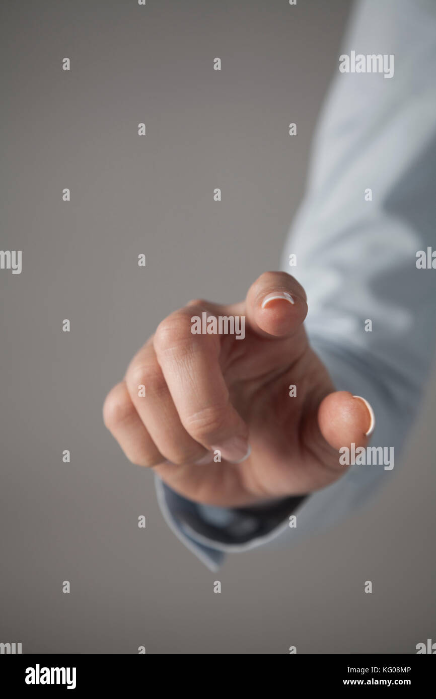Businesswoman in front of visual touch screen Stock Photo - Alamy