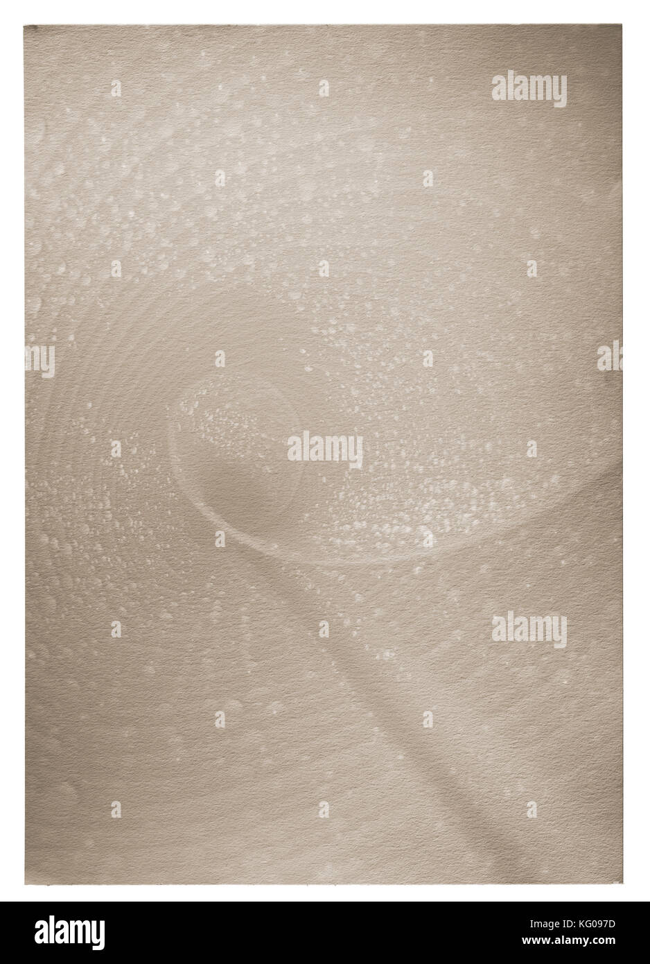 sheet of old paper with leaf inprint Stock Photo - Alamy