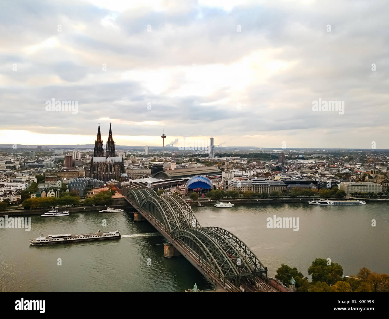 Aerial view of Cologne Germany Stock Photo - Alamy