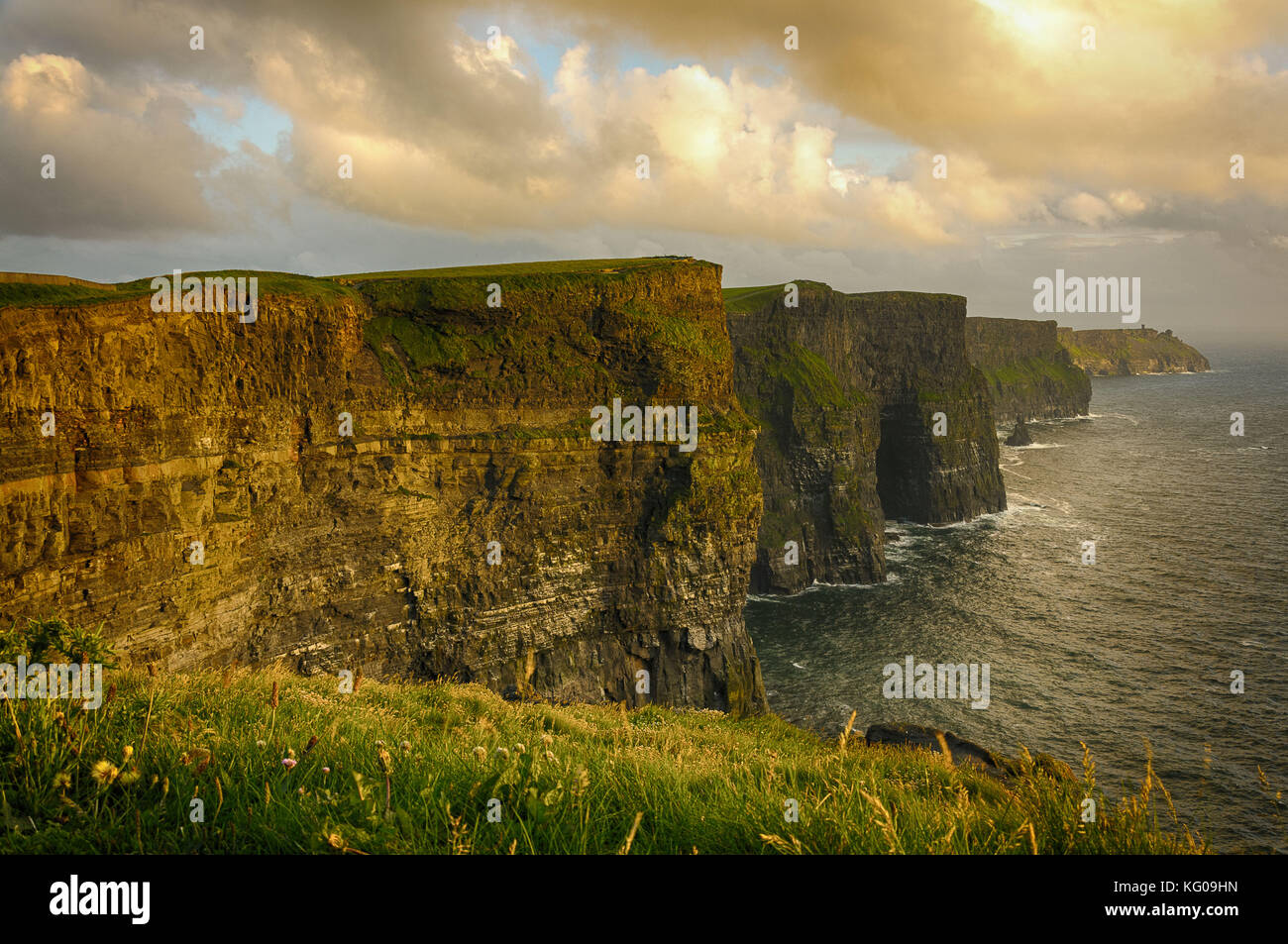 spectacular ireland scenic rural nature landscape from the cliffs of ...