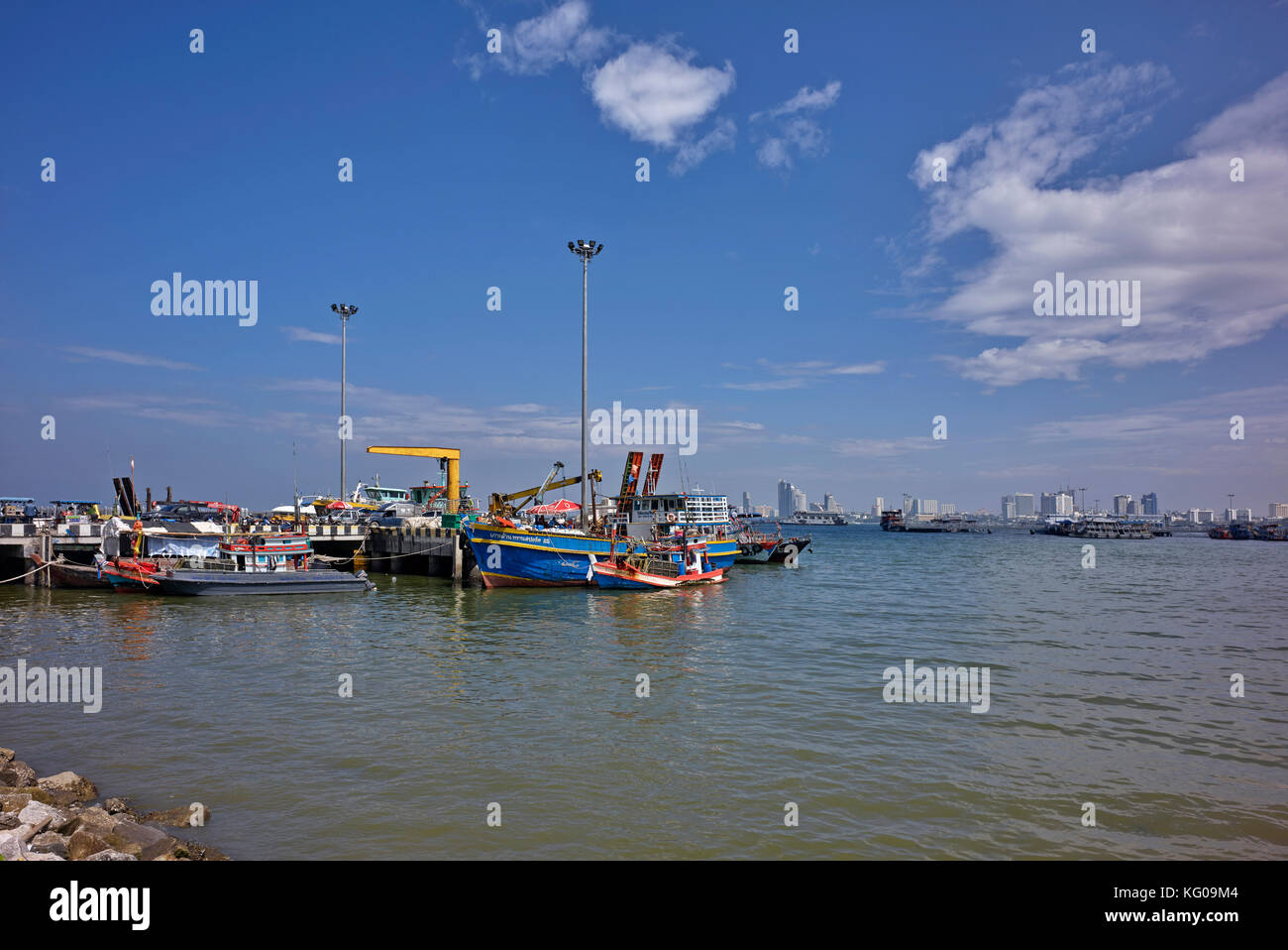Pattaya Shipping Port, Thailand, Commercial harbor, Industry Stock ...