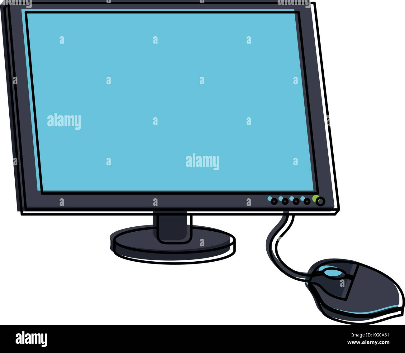 Computer monitor screen and mouse icon image Stock Vector Image & Art ...