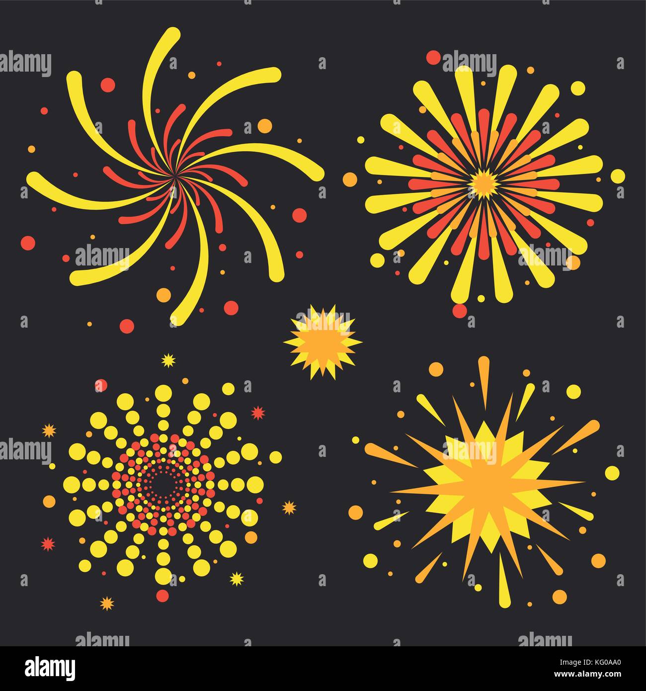 Fireworks icons set Stock Vector Image & Art - Alamy