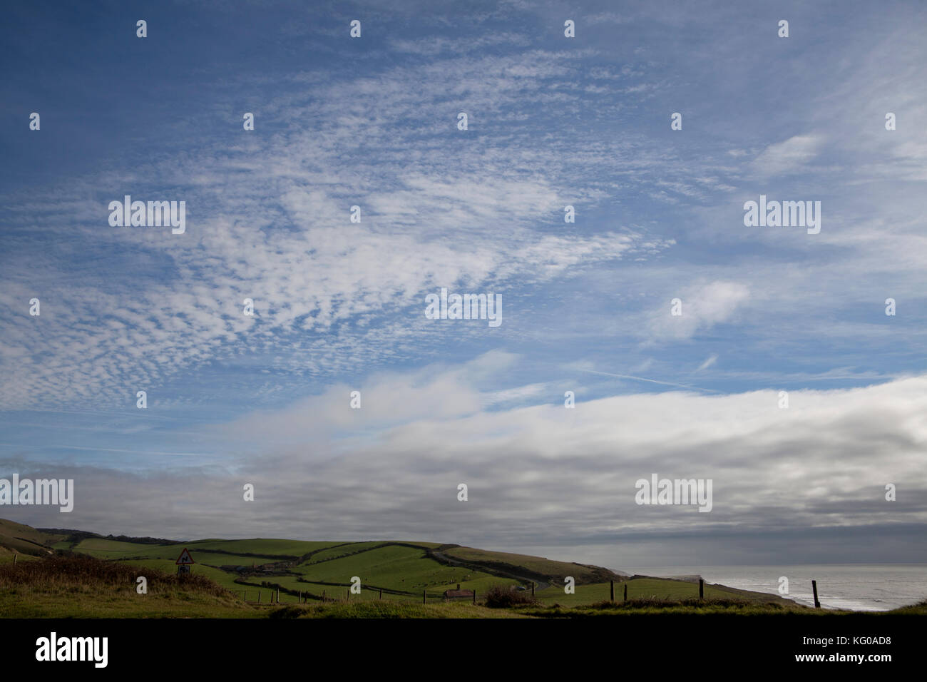 beautiful blue sky, Isle of Wight Stock Photo - Alamy