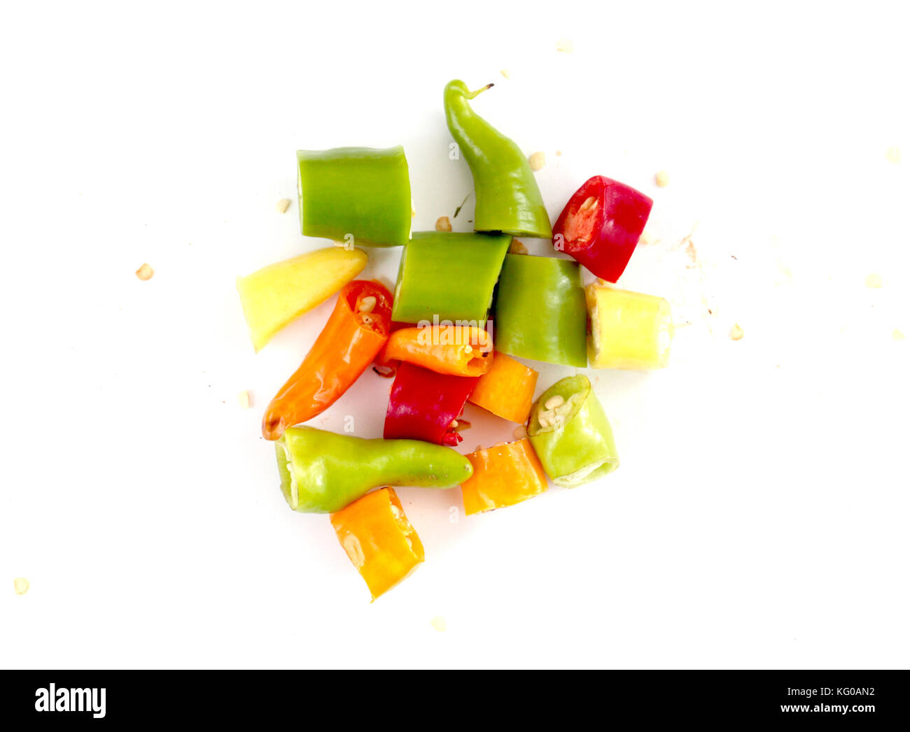 image of a colorful chili pepper on white background Stock Photo - Alamy