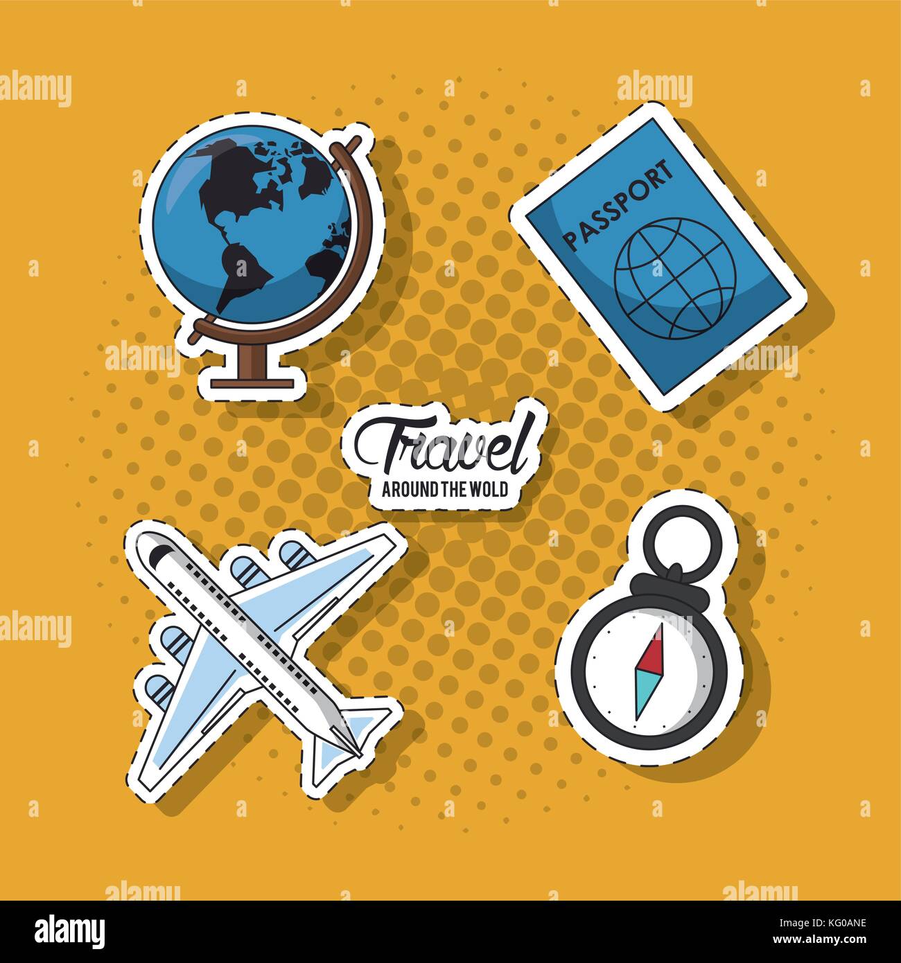Travel around the world frame Stock Vector Image & Art - Alamy