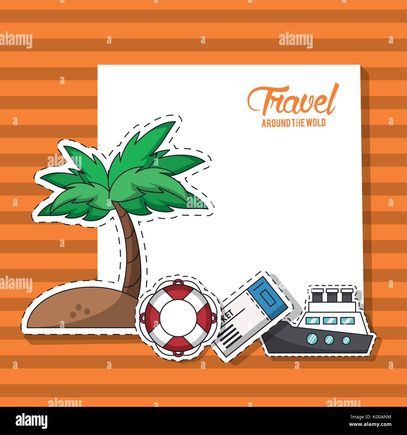 Travel around the world frame Stock Vector Image & Art - Alamy