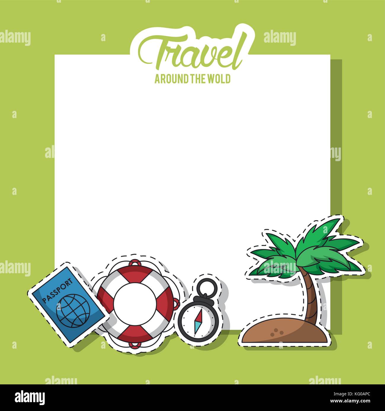 Travel around the world frame Stock Vector Image & Art - Alamy