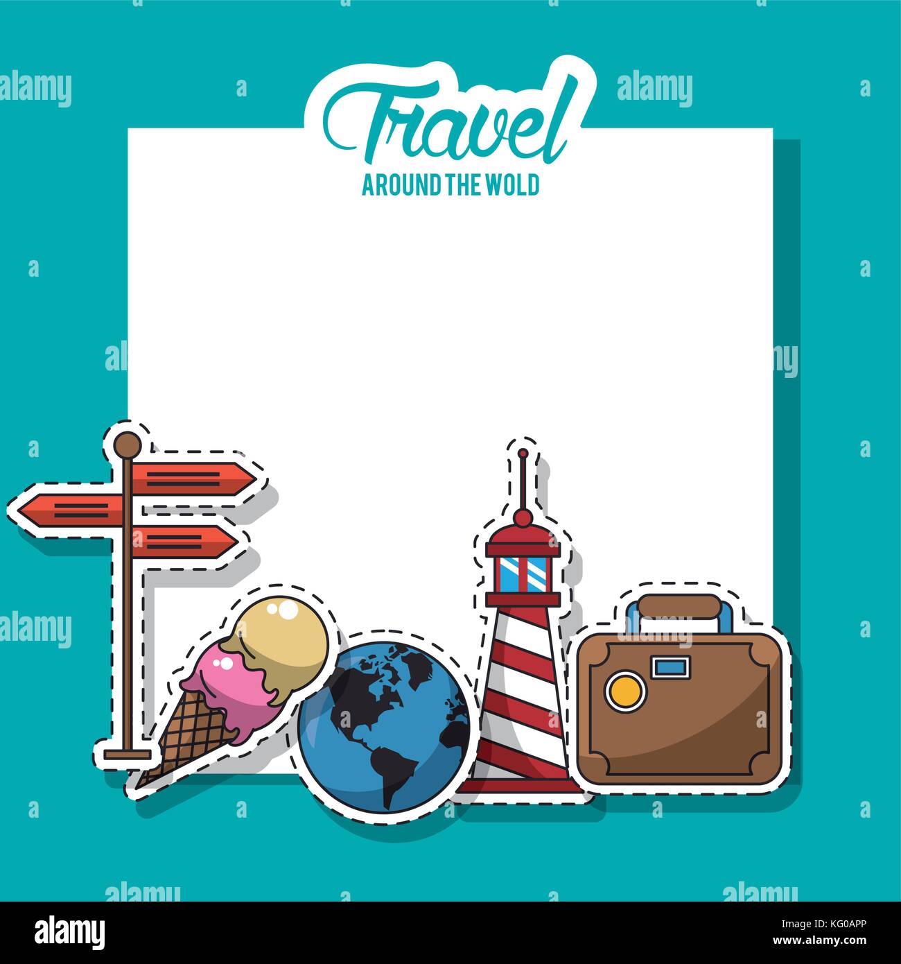 Travel around the world frame Stock Vector Image & Art - Alamy