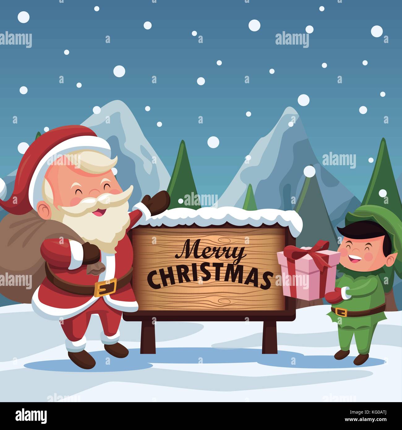 Merry christmas cartoon Stock Vector Image & Art - Alamy
