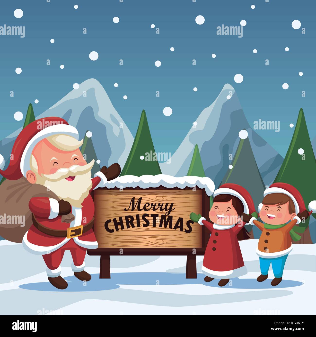 Merry christmas cartoon Stock Vector Image & Art - Alamy