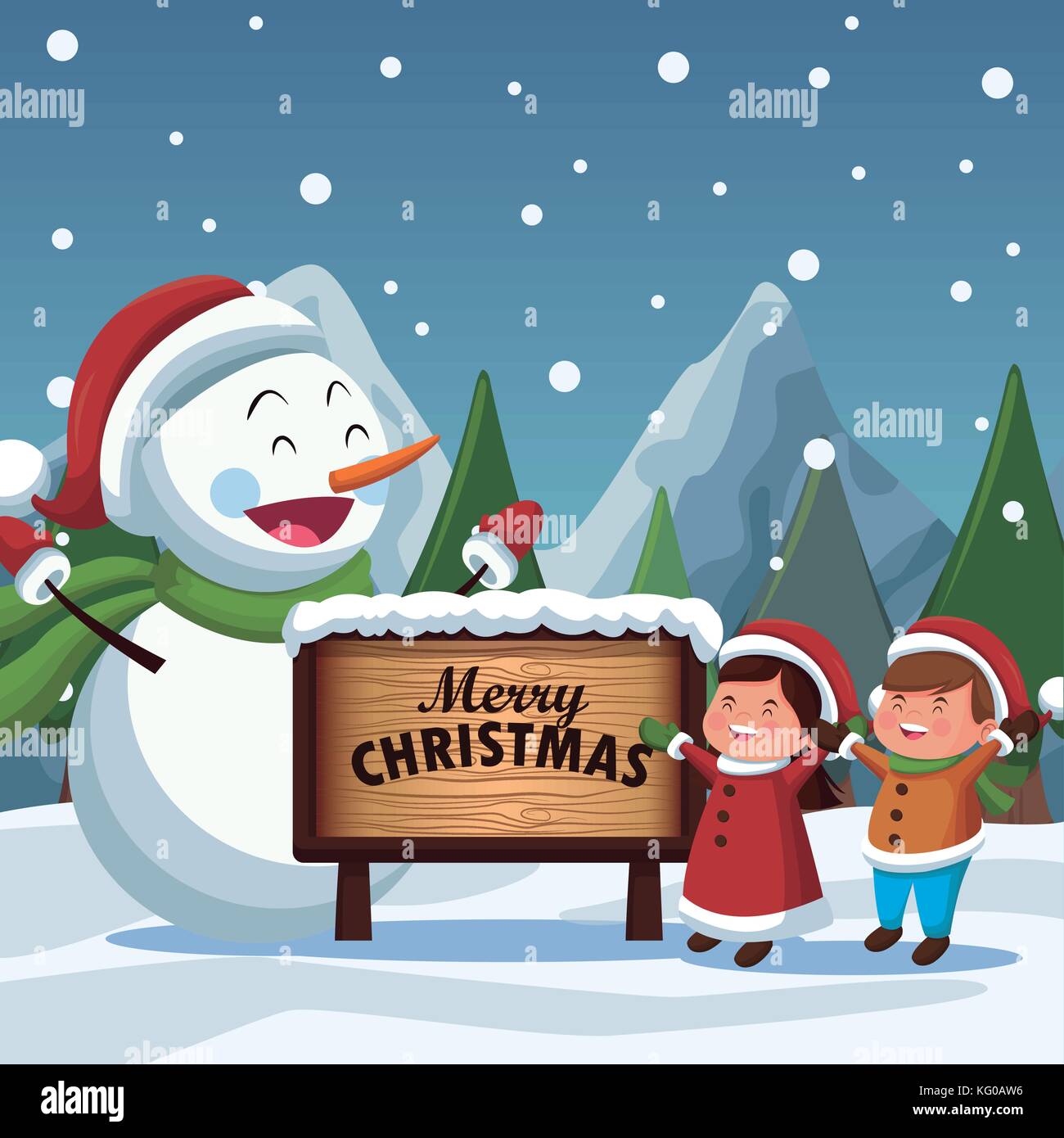 Merry christmas cartoon Stock Vector Image & Art - Alamy