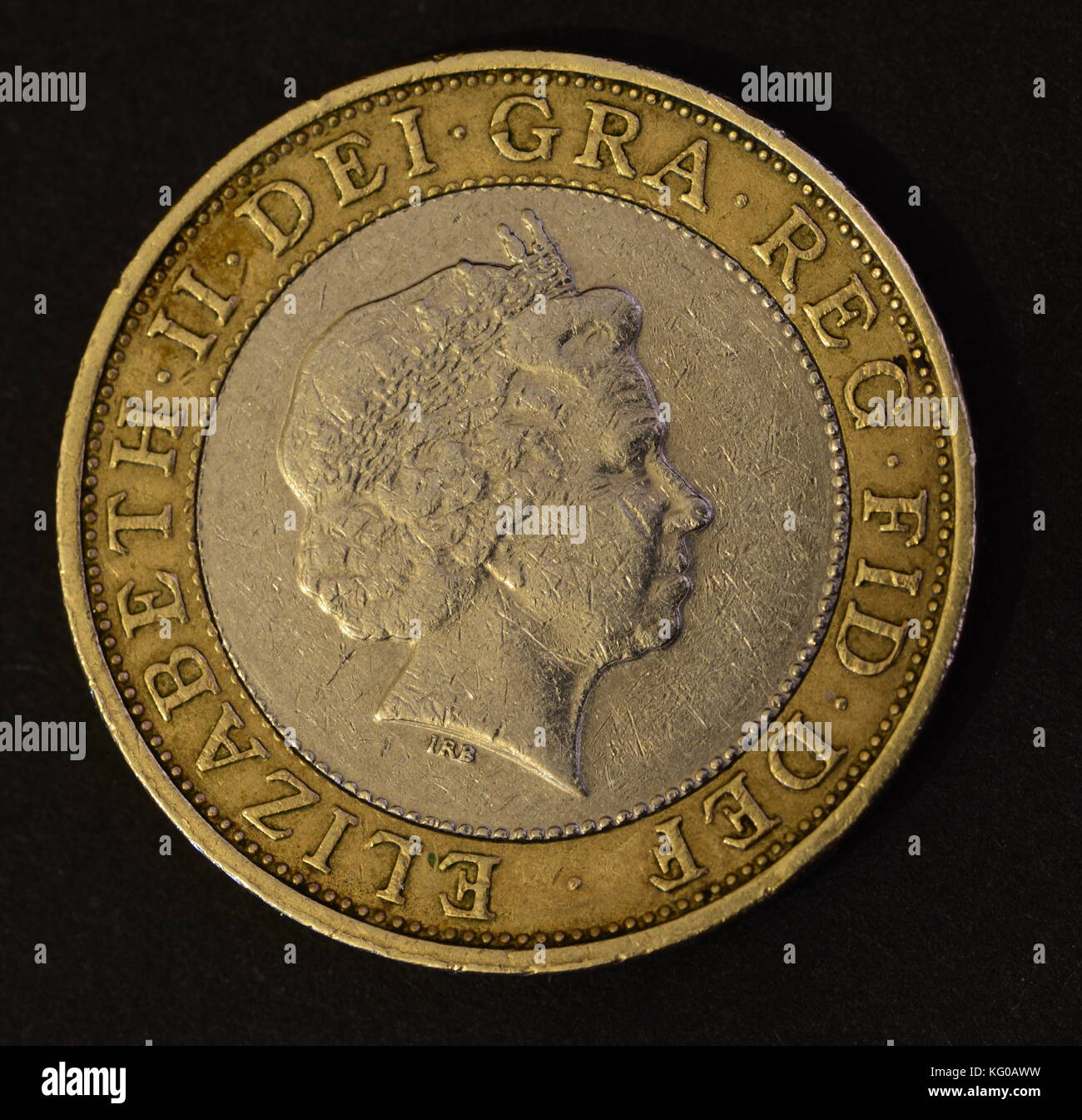 Two Pound coin Stock Photo - Alamy