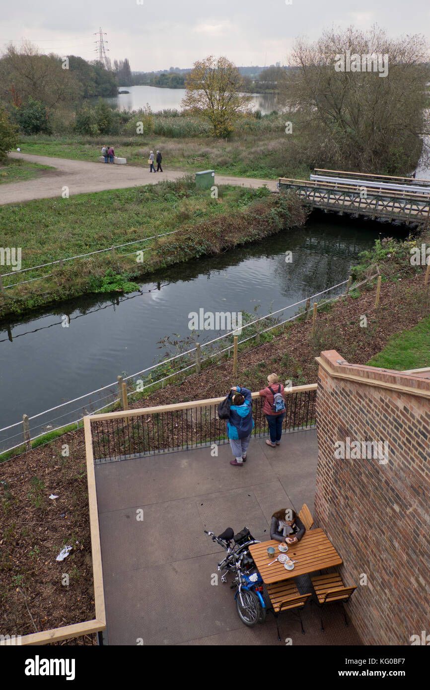 Visitors to the Walthamstow Wetlands nature reserve,London,UK Stock ...