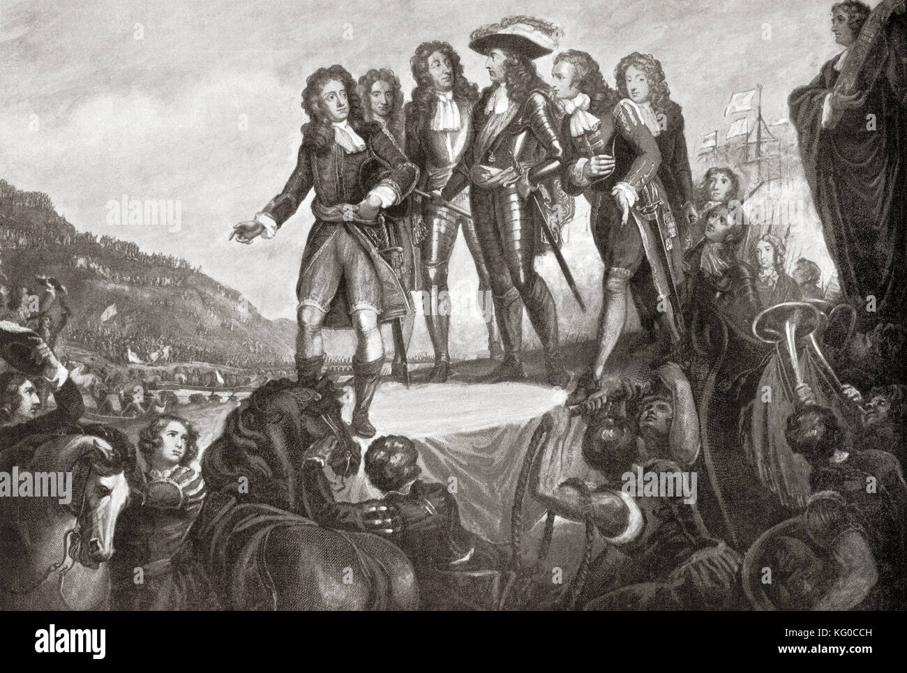 The landing of William of Orange in England in 1688. William III, 1650 ...