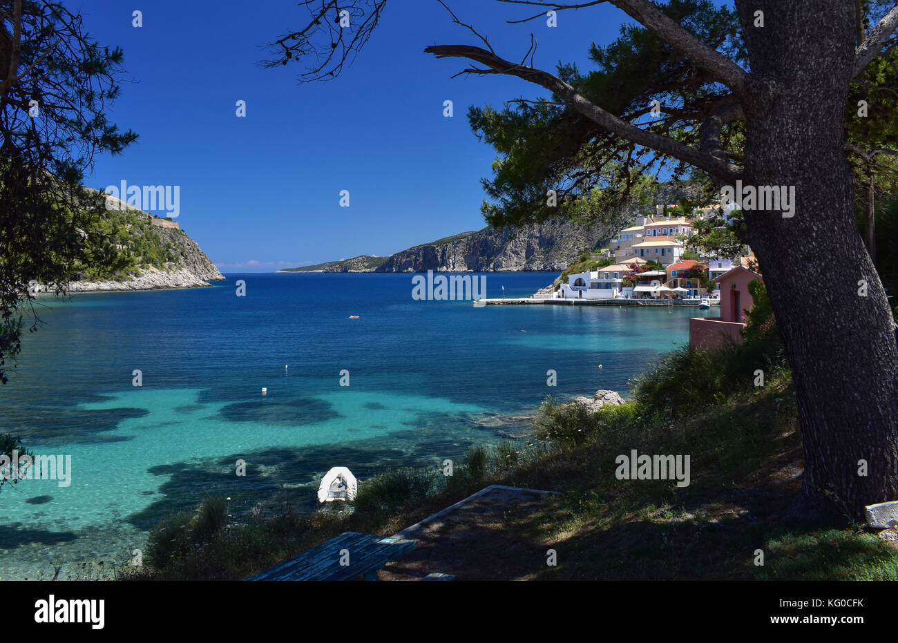 Asos bay on the Greek island of Cephalonia (Kefalonia Stock Photo - Alamy