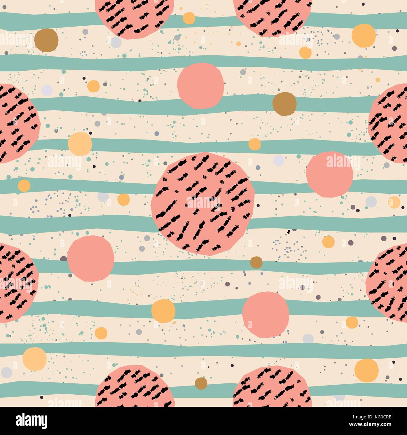 Cute Seamless Pattern with colorful ball on paper background with ...