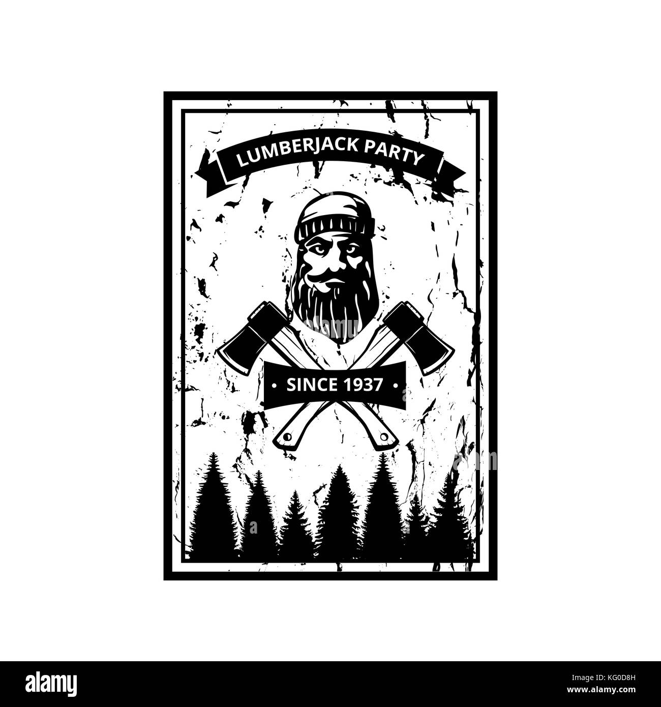 Lumberjack logo hi-res stock photography and images - Alamy