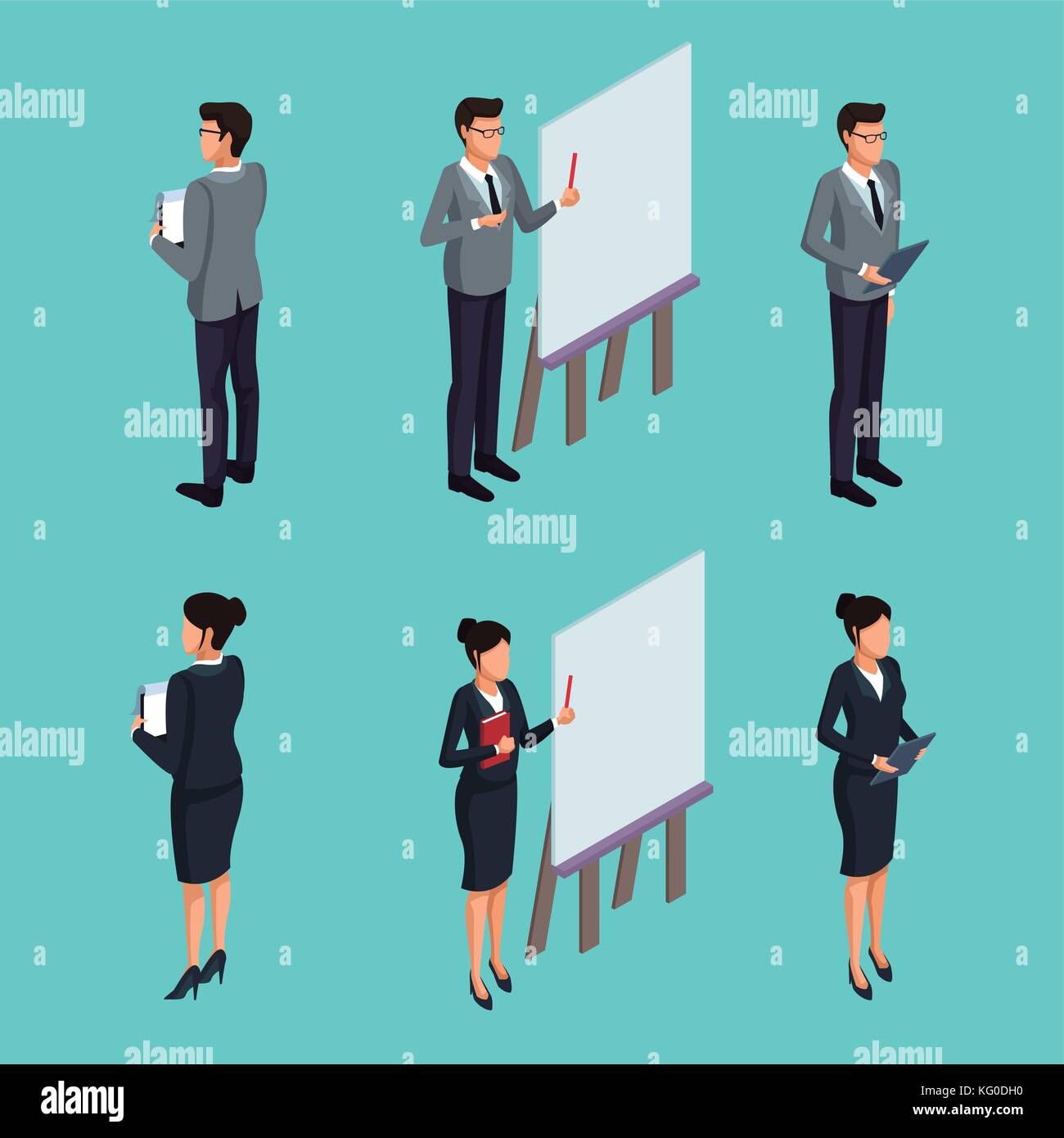 Isometric business avatars Stock Vector Image & Art - Alamy