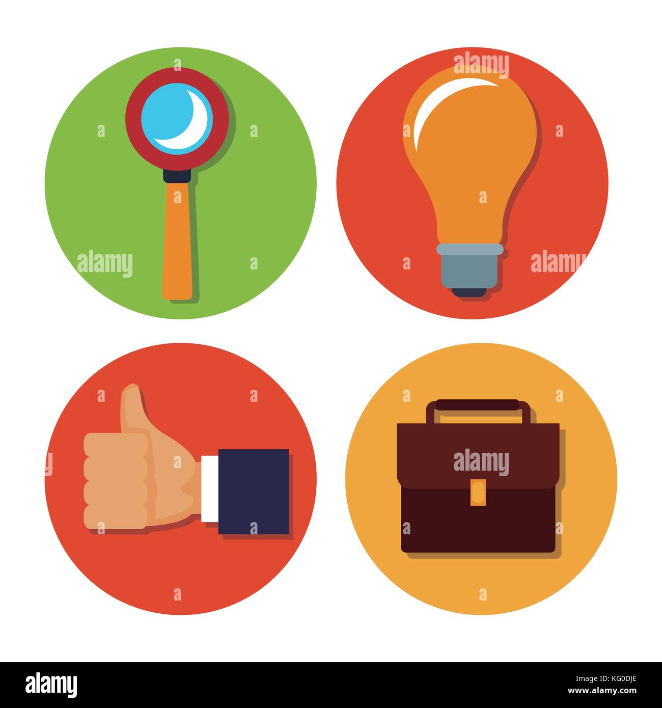 Business round icons Stock Vector Image & Art - Alamy