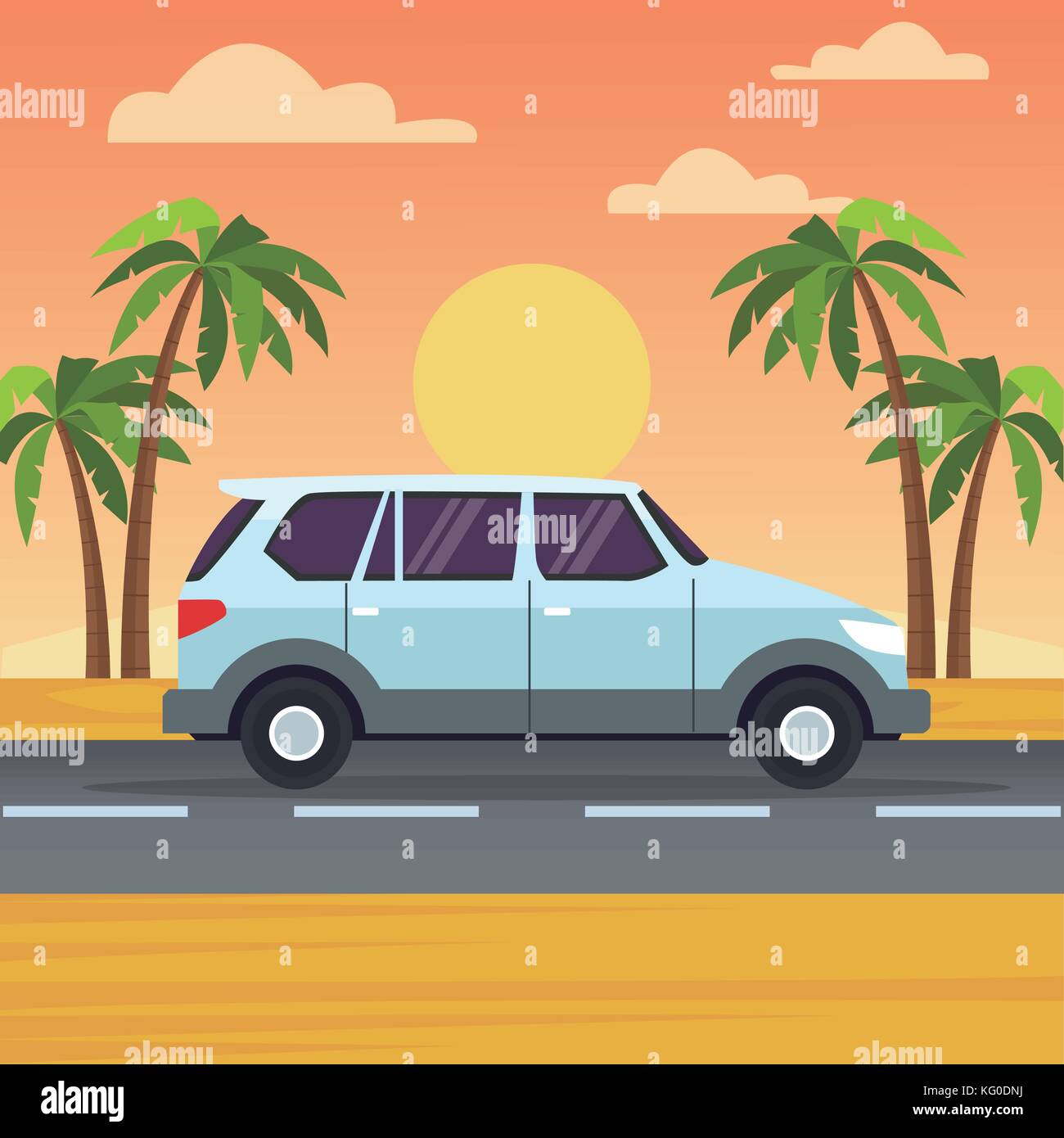 Vehicle in highway Stock Vector Image & Art - Alamy