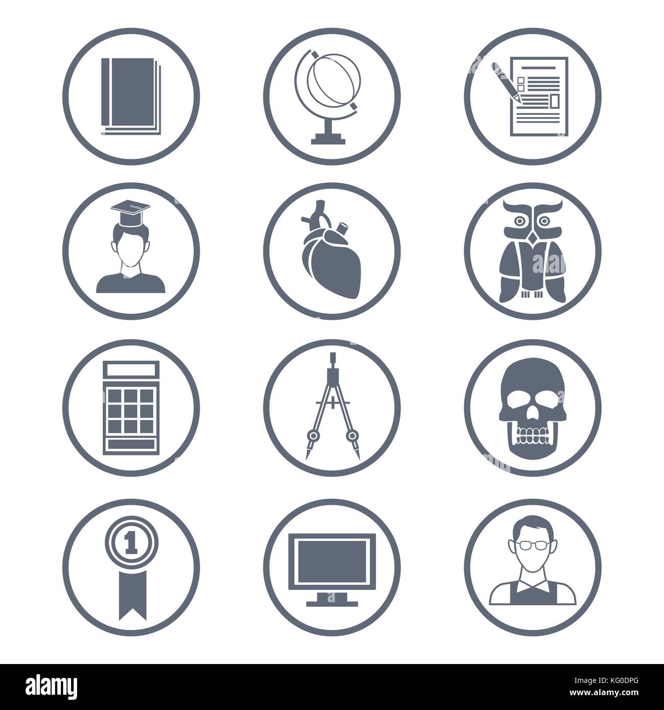 University round icons Stock Vector Image & Art - Alamy