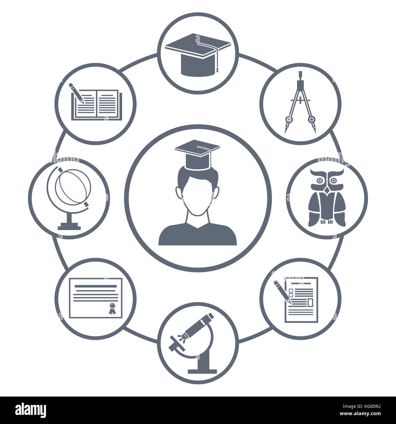 Museum at the graduation house Stock Vector Images - Alamy