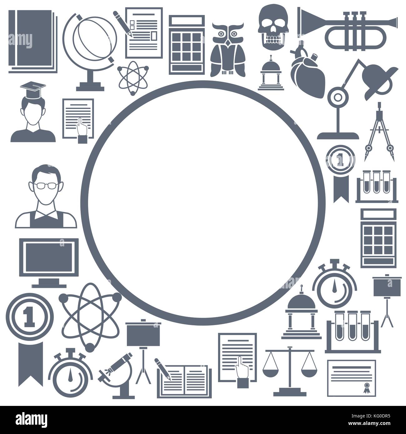 University icons set Stock Vector Image & Art - Alamy