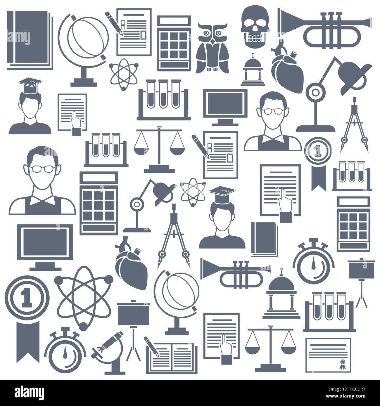 University icons set Stock Vector Image & Art - Alamy