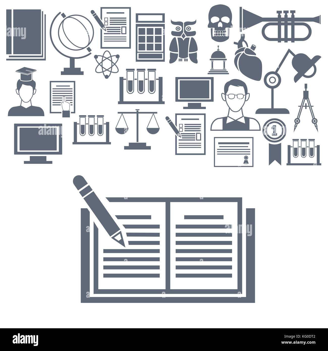 University icons set Stock Vector Image & Art - Alamy