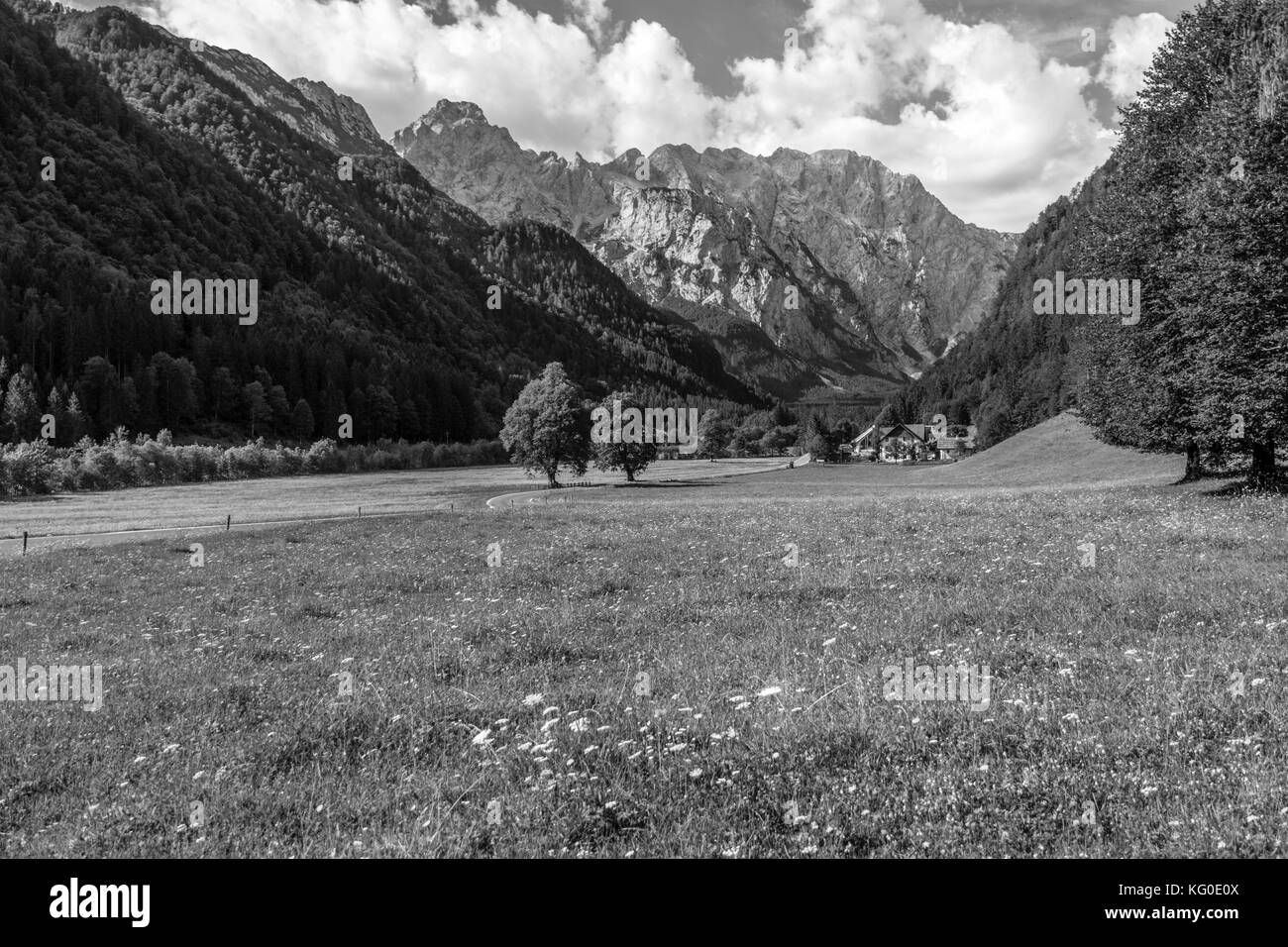 Valley with cloudy Black and White Stock Photos & Images - Alamy
