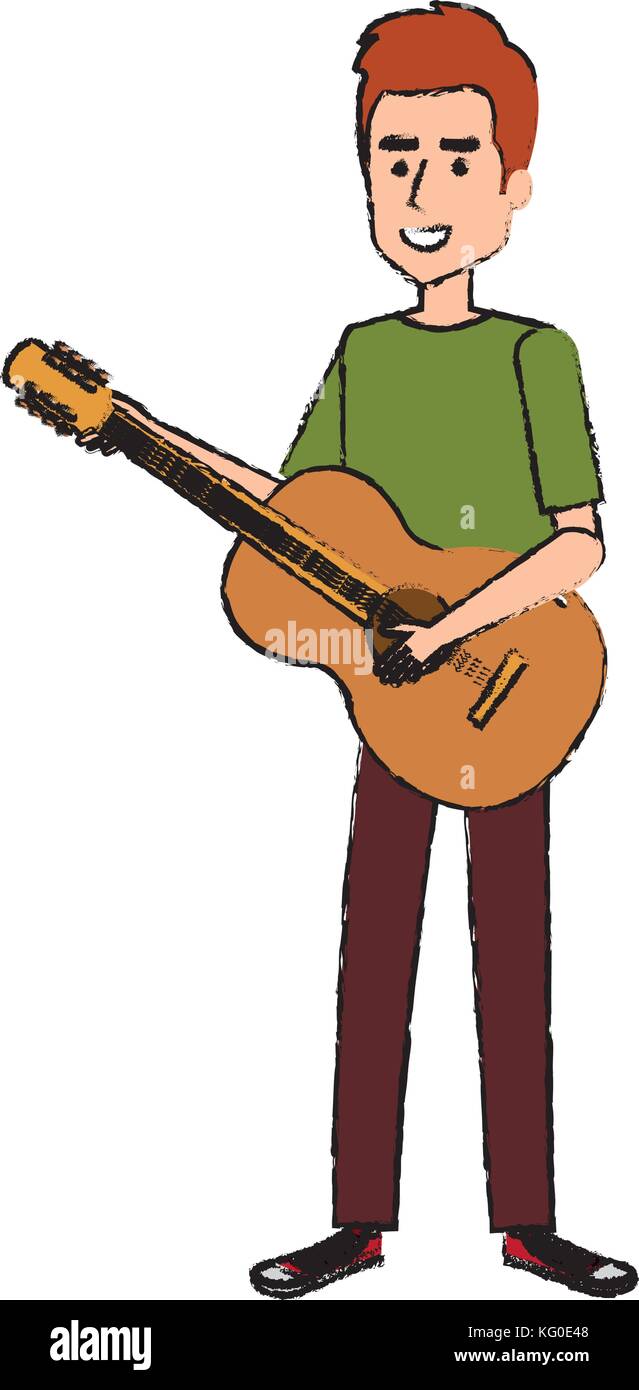 Man Playing Guitar Clipart
