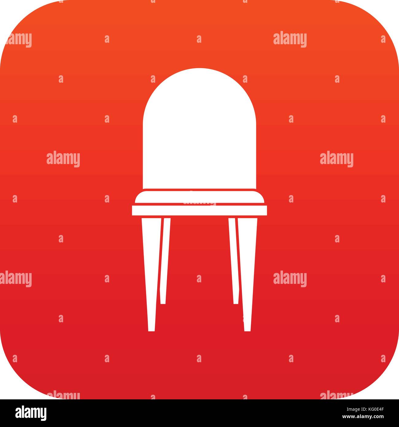 Chair icon digital red Stock Vector Image & Art - Alamy