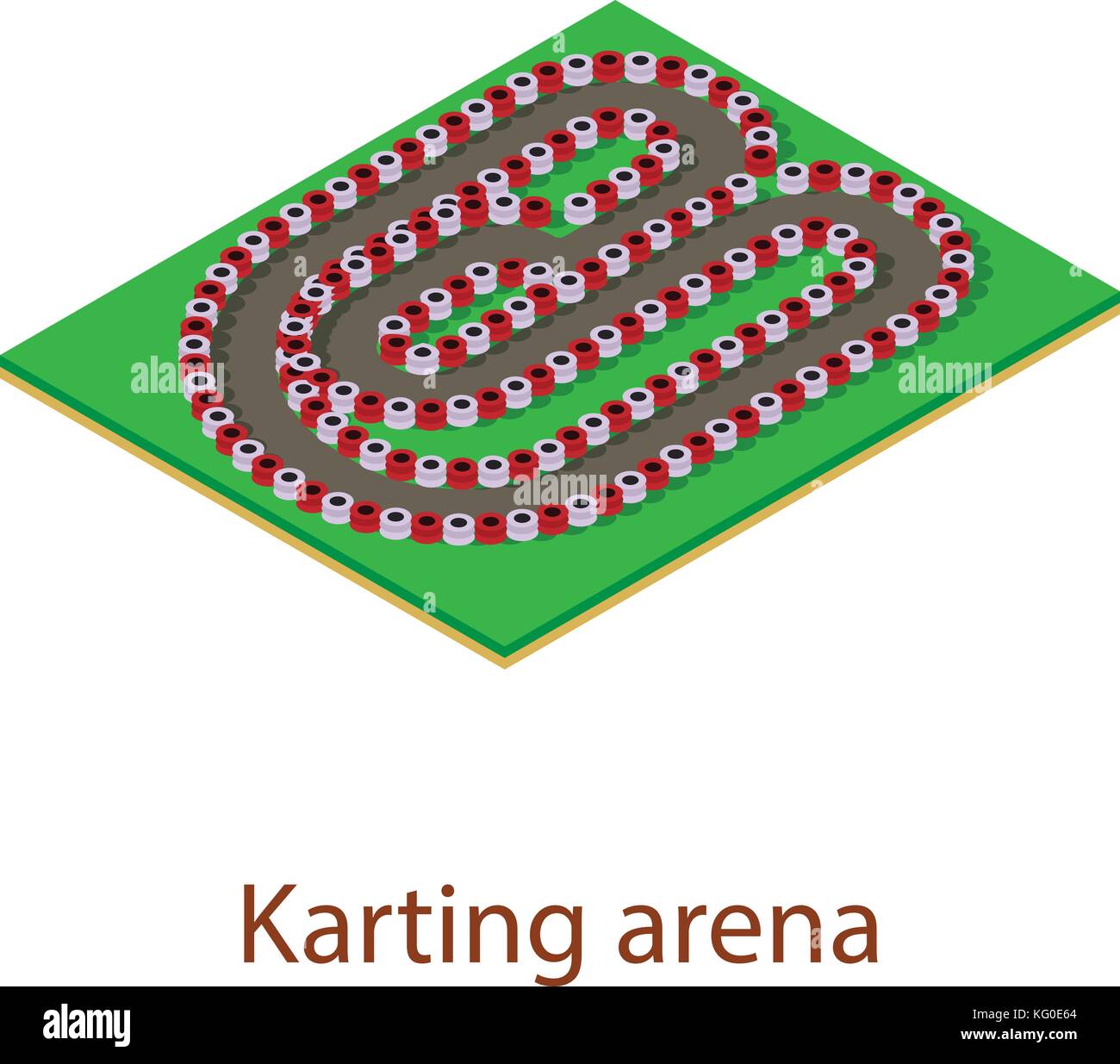 Karting track icon, isometric 3d style Stock Vector Image & Art - Alamy