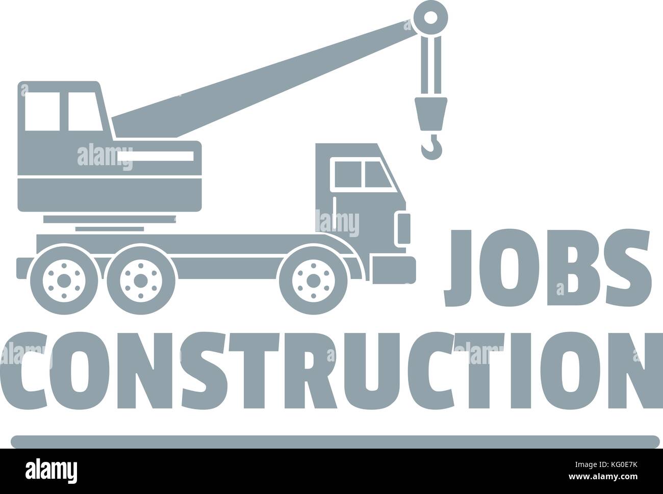Construction job logo, simple gray style Stock Vector Image & Art - Alamy