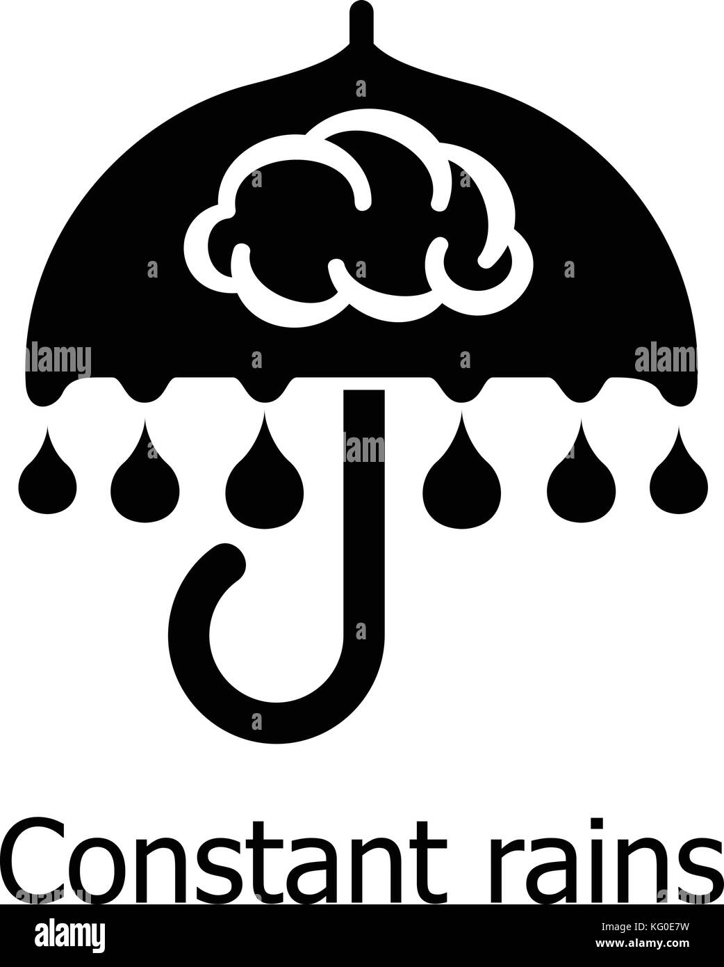 Constant rain icon, simple style Stock Vector Image & Art - Alamy