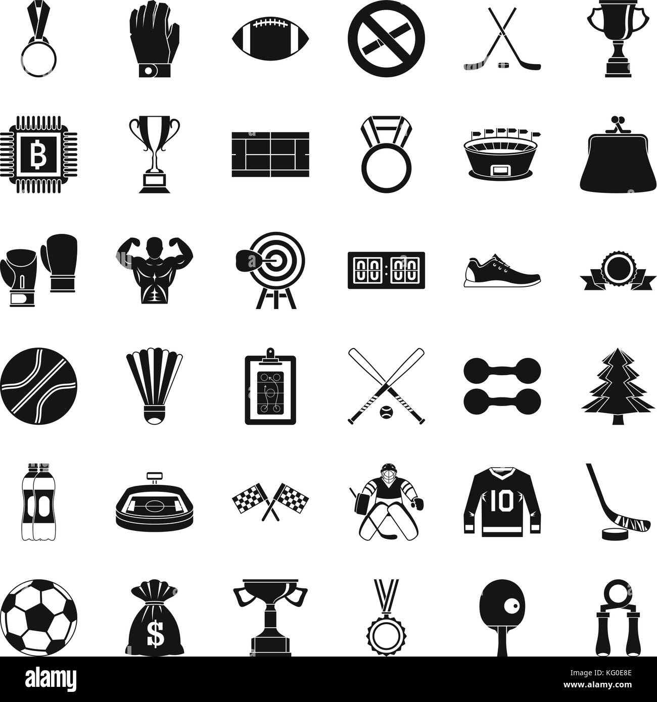 Uniform icons set, simple style Stock Vector Image & Art - Alamy