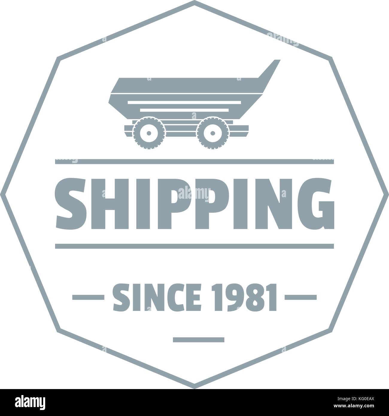 Shipping service logo, simple gray style Stock Vector Image & Art - Alamy