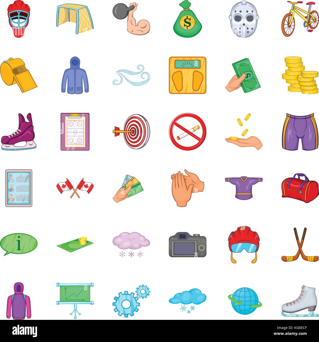 Uniform icons set, cartoon style Stock Vector Image & Art - Alamy
