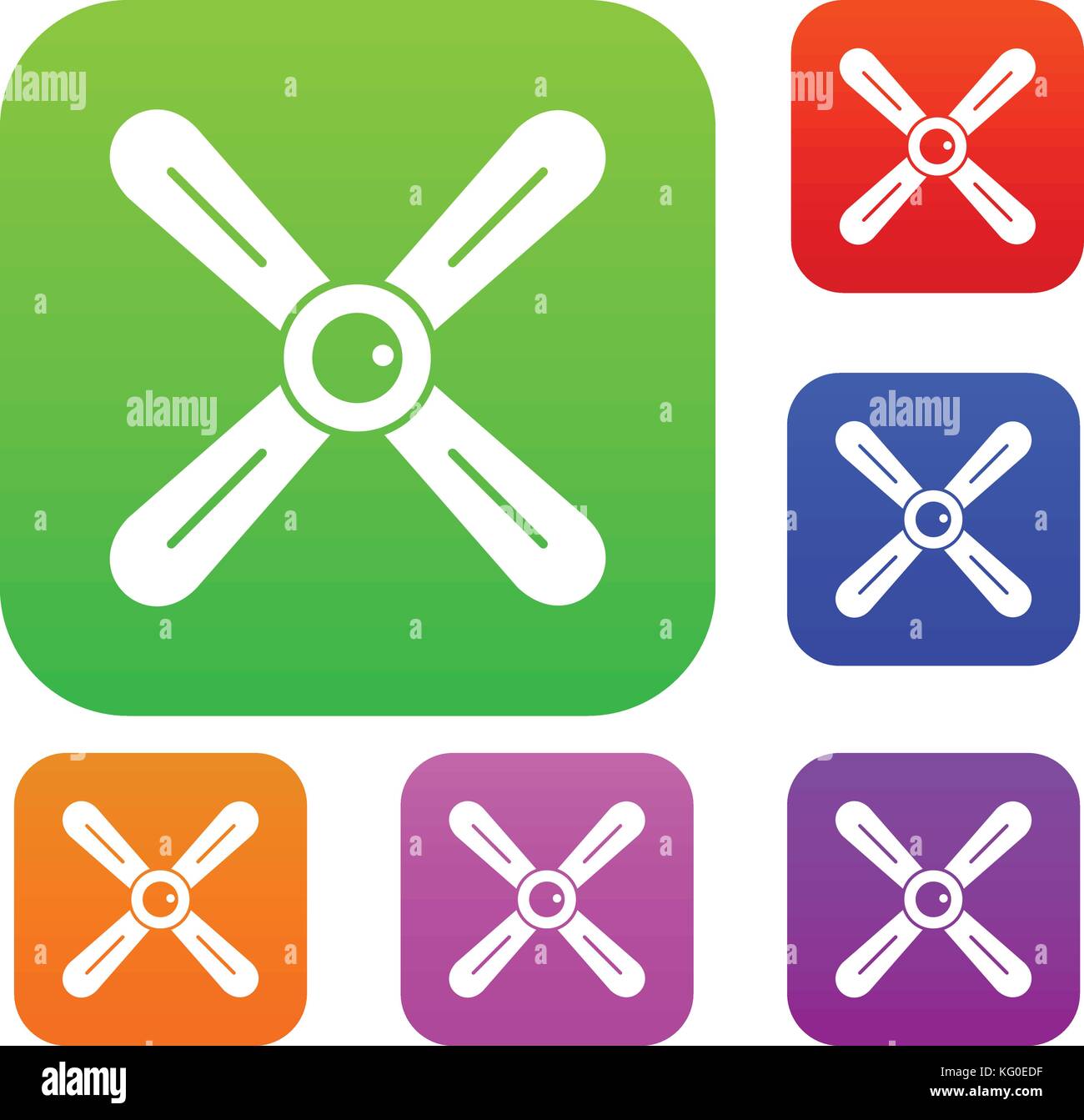 Propeller set color collection Stock Vector Image & Art - Alamy