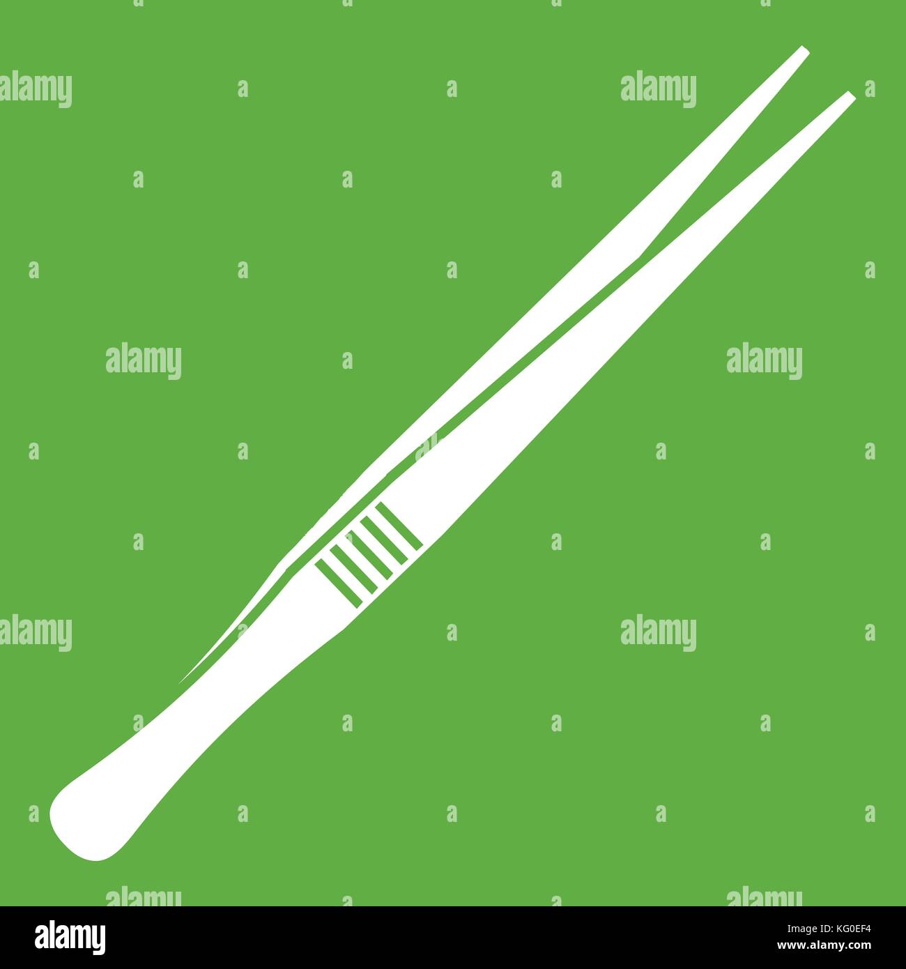 Tweezers icon green Stock Vector Image & Art - Alamy