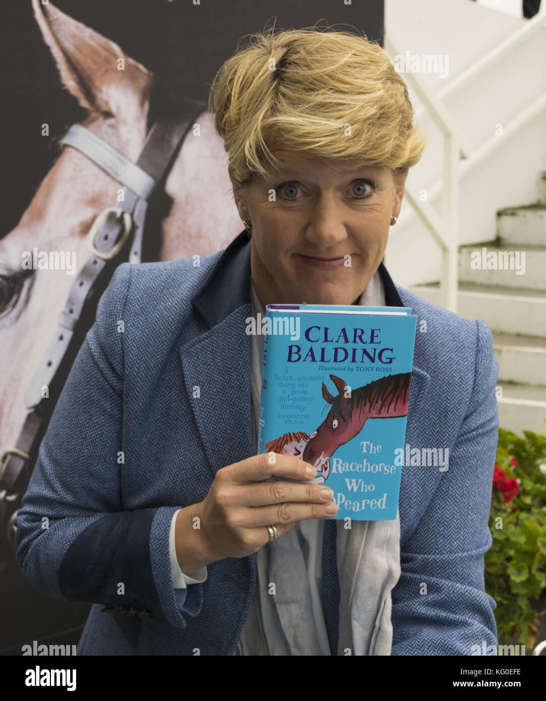 Presenter, Writer and Broadcaster, Clare Balding at Epsom Downs ...