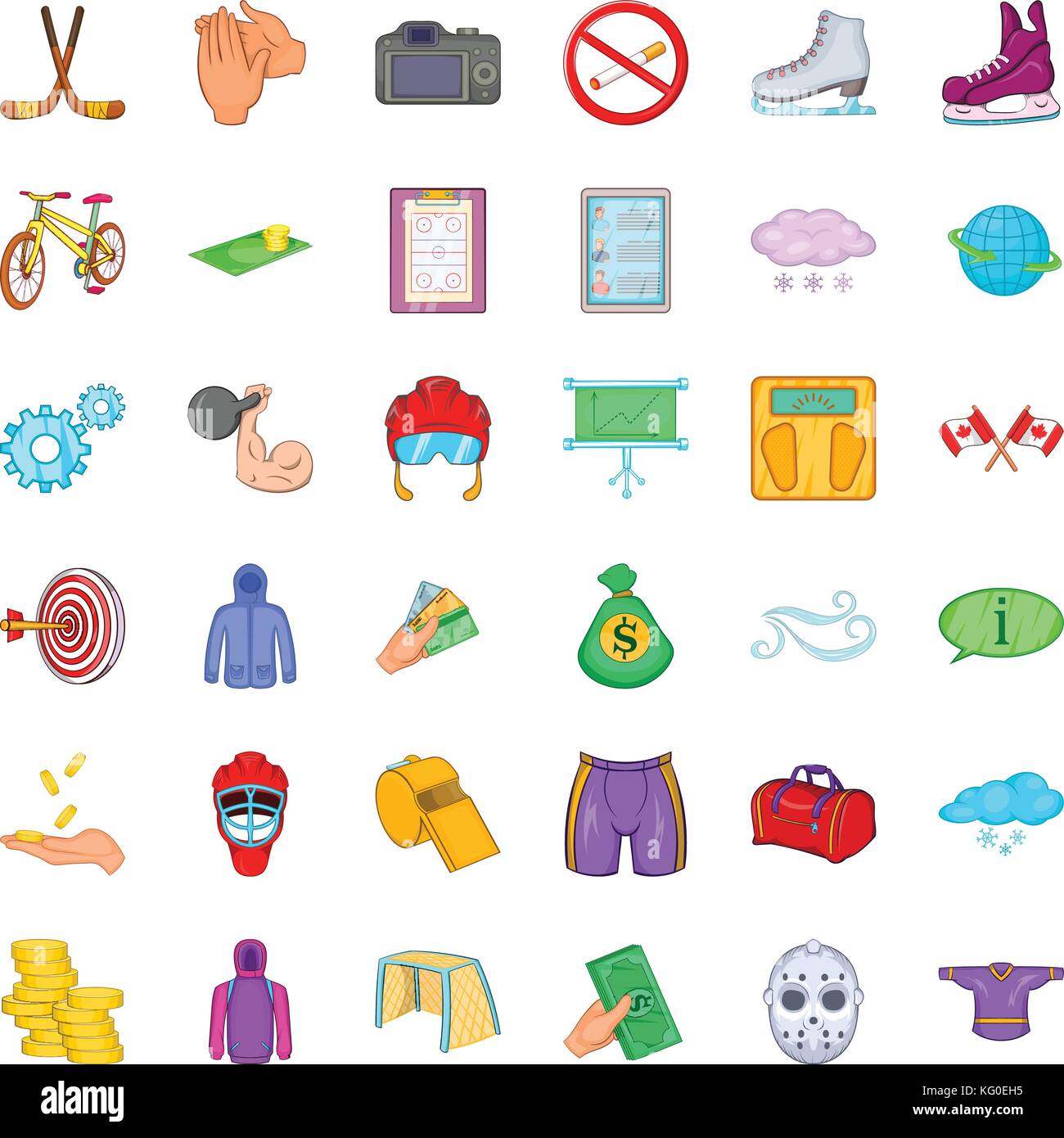 Snow icons set, cartoon style Stock Vector Image & Art - Alamy