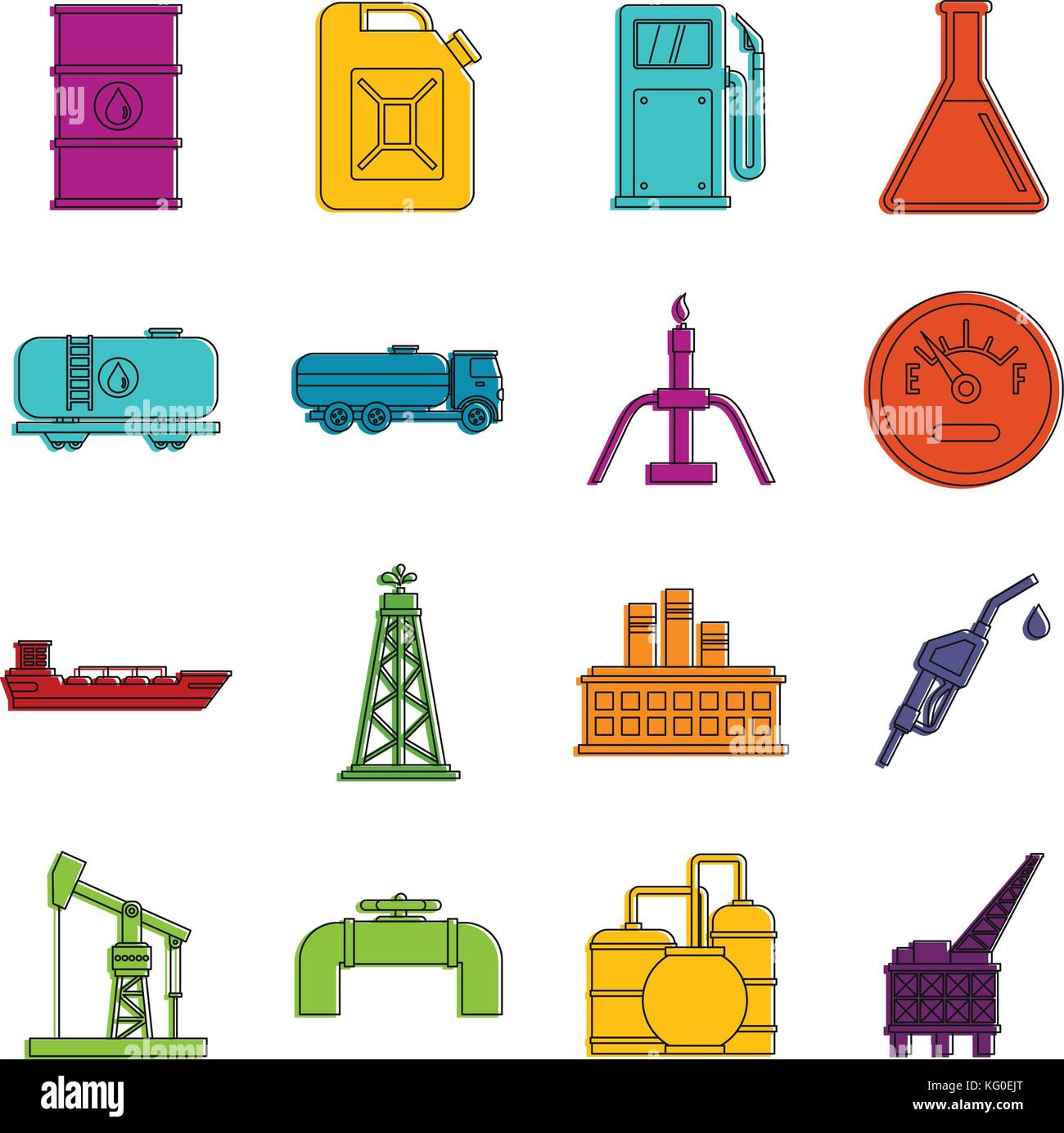 Oil rig column Stock Vector Images - Alamy