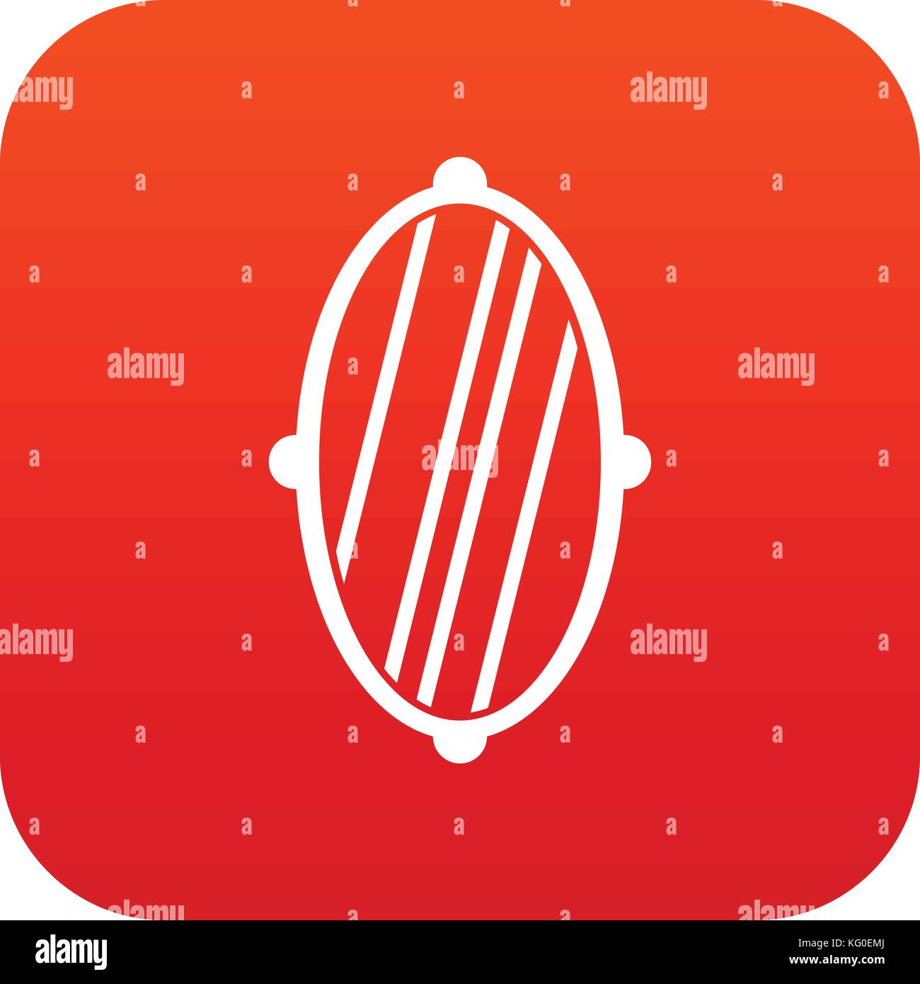 Oval mirror frame icon digital red Stock Vector Image & Art - Alamy
