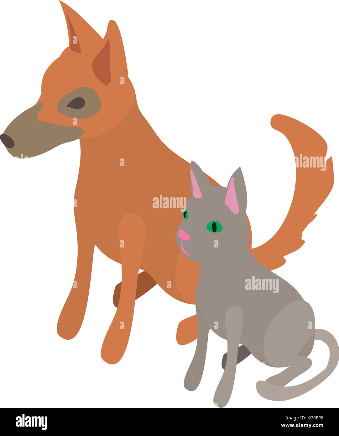 Cat dog icon, isometric 3d style Stock Vector Image & Art - Alamy