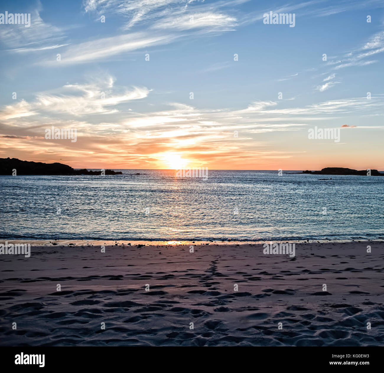 Sunset on a Mexican Beach Stock Photo - Alamy