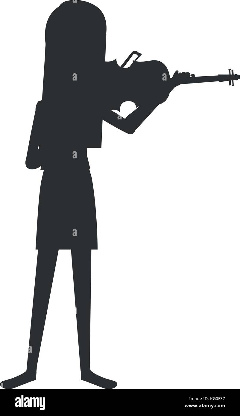 Female fiddle player Stock Vector Images - Alamy