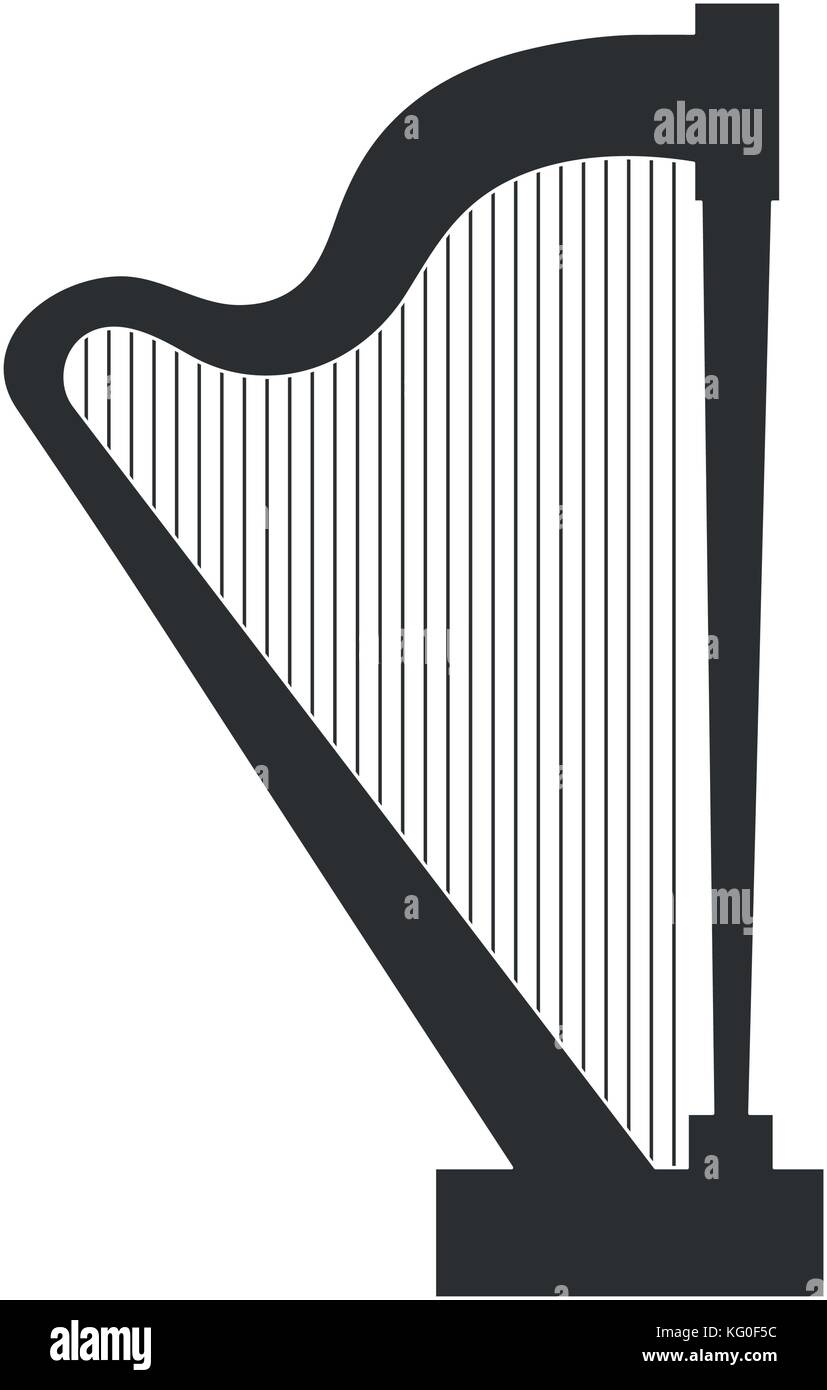 harp instrument isolated icon Stock Vector Image & Art - Alamy