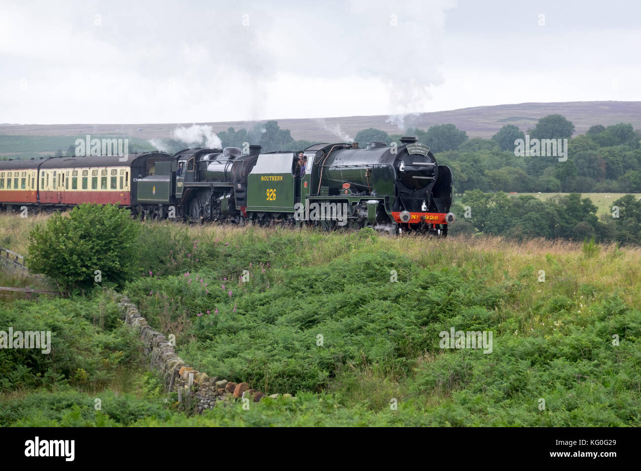 Double headed steam train hi-res stock photography and images - Alamy